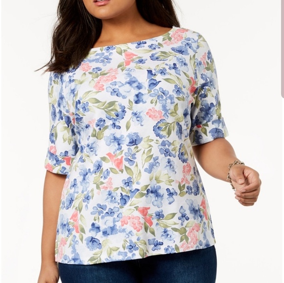 Karen Scott | Tops | New Karen Scott Sizes X 2x Floral Womens Top ...